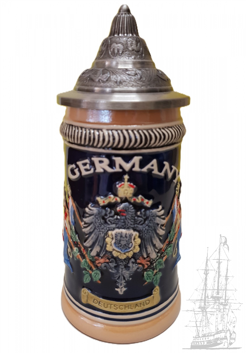 Bierkrug 0,25 Ltr Germany, bunt, gerade m.D. - Atelier-Zippel.de, Mar ...